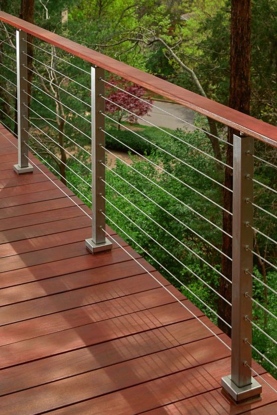 Deck railings stainless steel fence post cable railing – leola