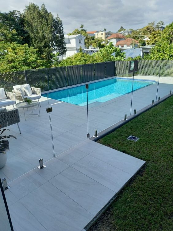 Swimming Pool Fence Frameless Rail Spigot Glass Railing – leola
